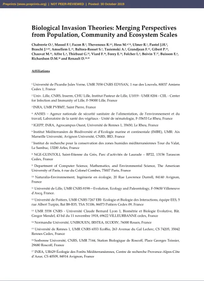 Figure legend - Biological Invasion Theories: Merging Perspectives from ...