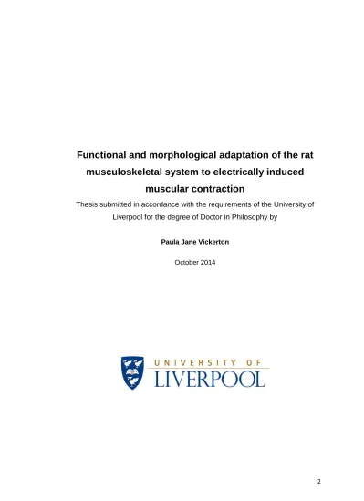 Morphological, histological and biomechanical adaptation of the rat ...