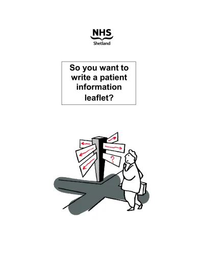 So you want to write a patient information leaflet?