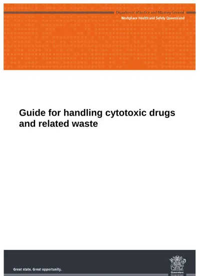 Cytotoxic contaminated laundry - Guide for handling cytotoxic drugs and ...