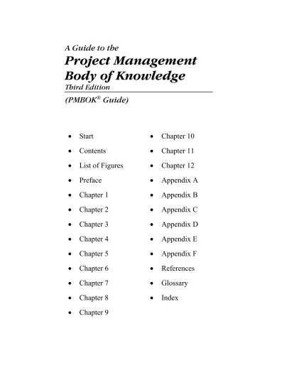 Project Management Body of Knowledge, Third Edition, v1 3 pdf
