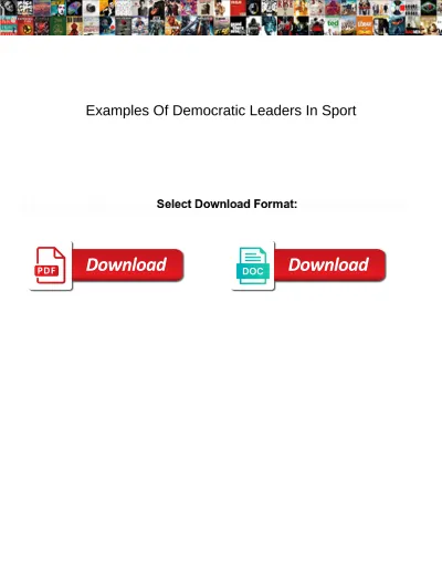 Examples Of Democratic Leaders In Sport