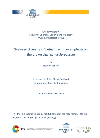 Taxonomy and morphology of the genus Sargassum