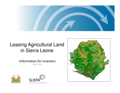 Leasing Agricultural Land in Sierra Leone. Information for Investors ...